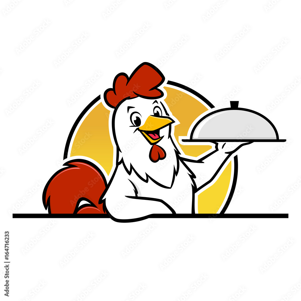 Cartoon Chicken Food Tray Stock Vector | Adobe Stock