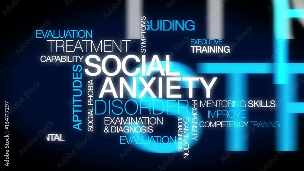 Social anxiety disorder (SAD) social phobia fear words tag cloud mental ...