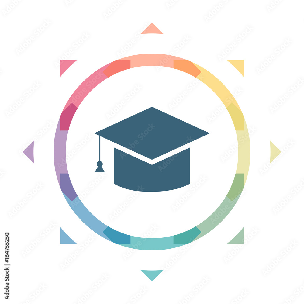 buntes Symbol - Studium Stock-Vektorgrafik | Adobe Stock