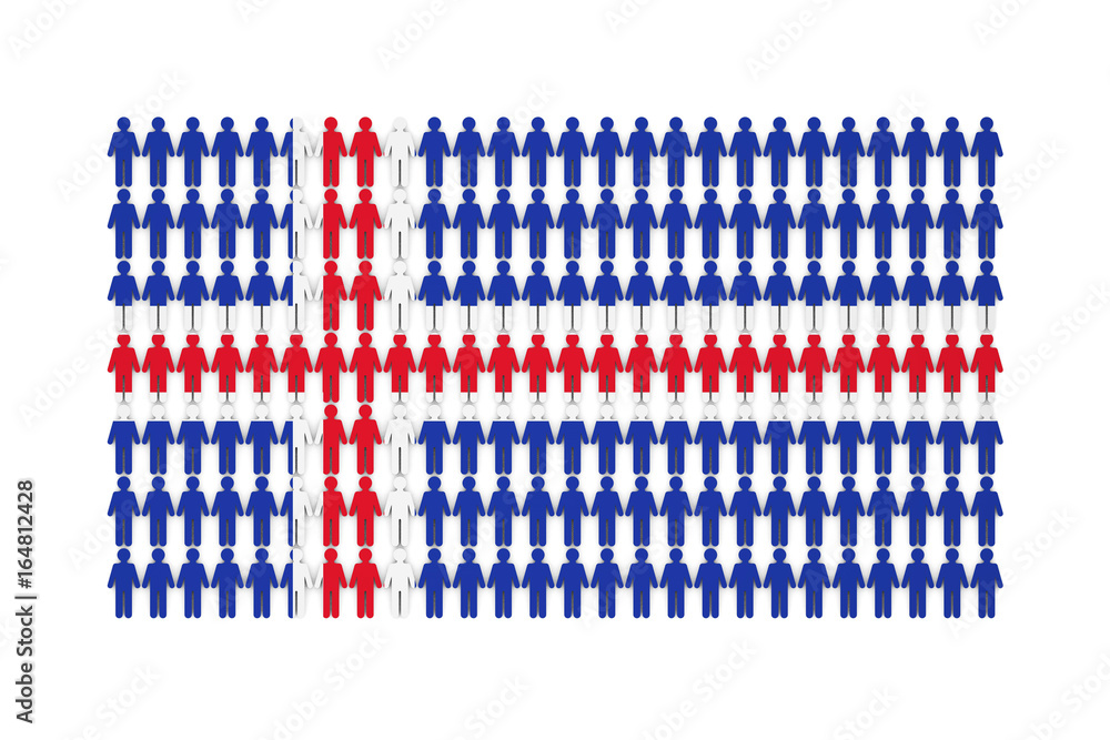 Blue Stick Figure Group