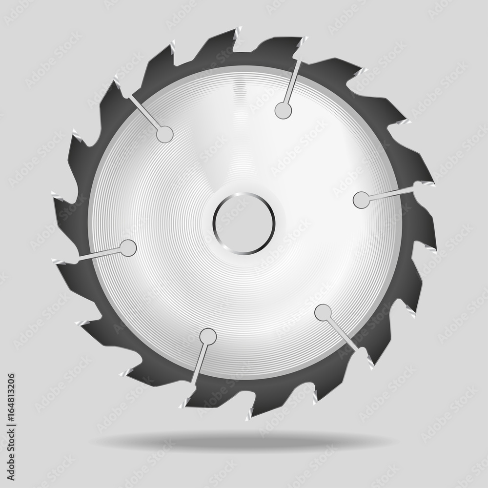Realistic circular saw blade Vector illustration. Stock Vector | Adobe ...