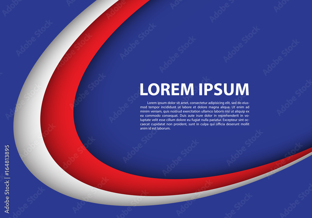 Red And Blue Curved Line Logo