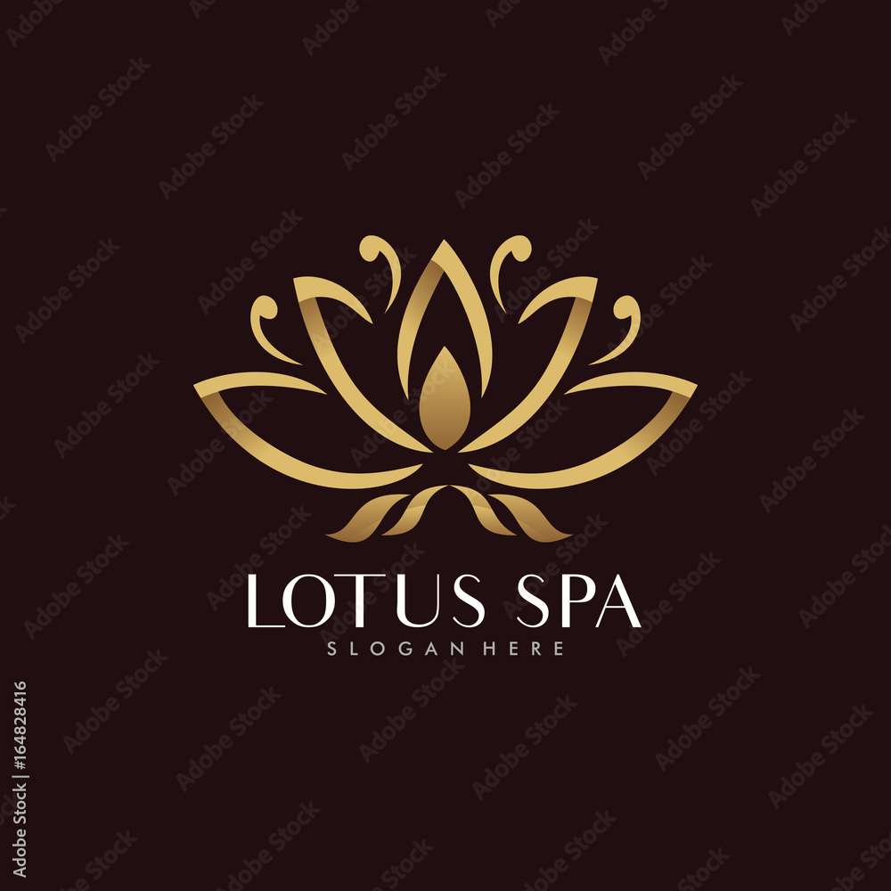 Luxury Beauty Spa, Lotus Logo Template Design Vector, Emblem, Design ...