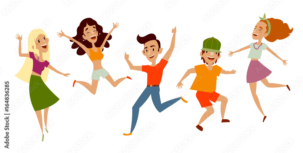 Young People Having Fun Vector