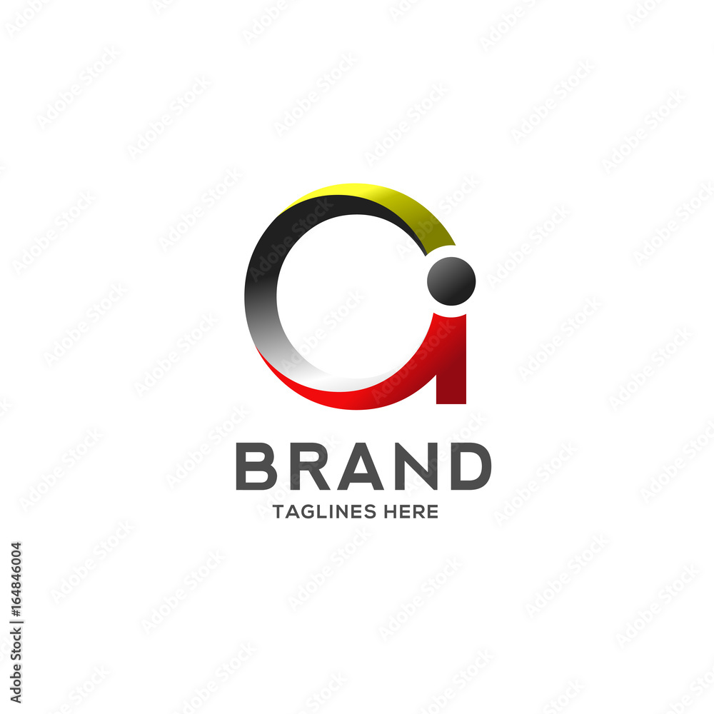 Letter AI logo vector illustration template, letter AI trend logo ...