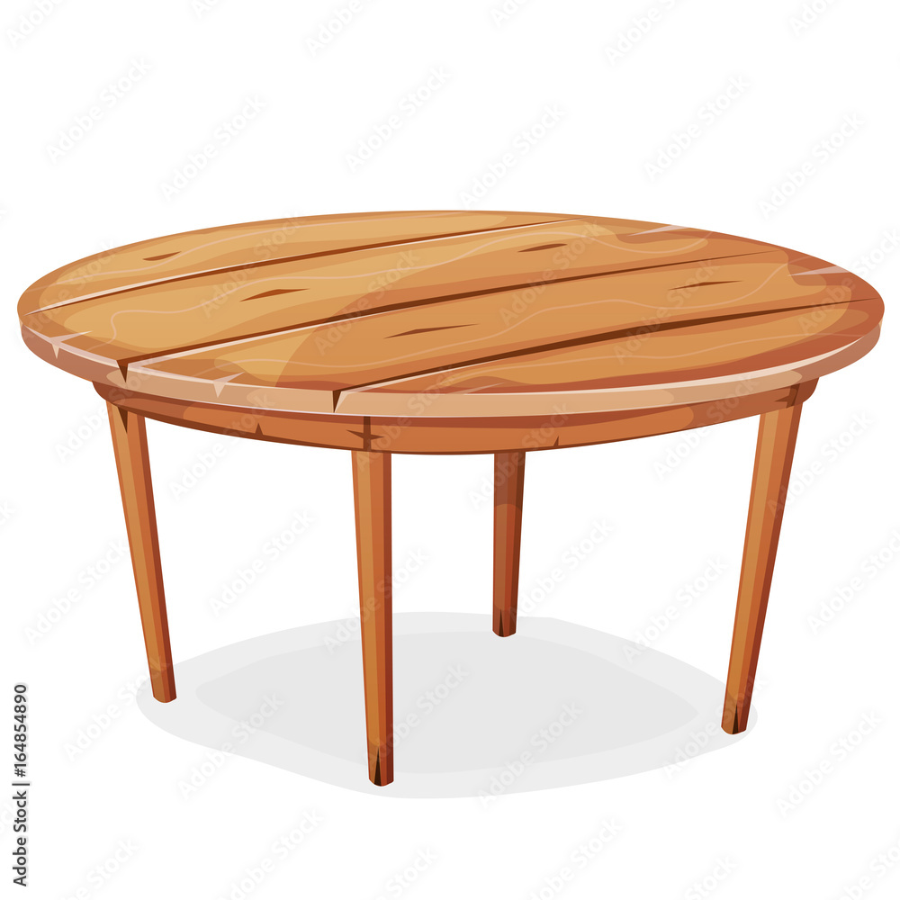 Cartoon Wood Table Stock Vector | Adobe Stock