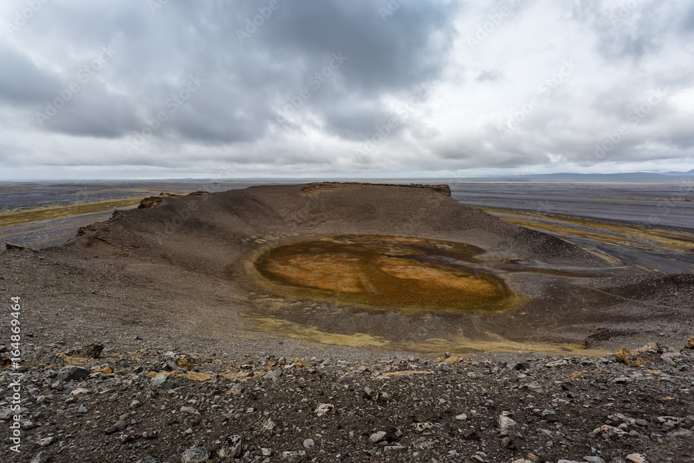 Hrossaborg crater in Iceland Stock Photo | Adobe Stock