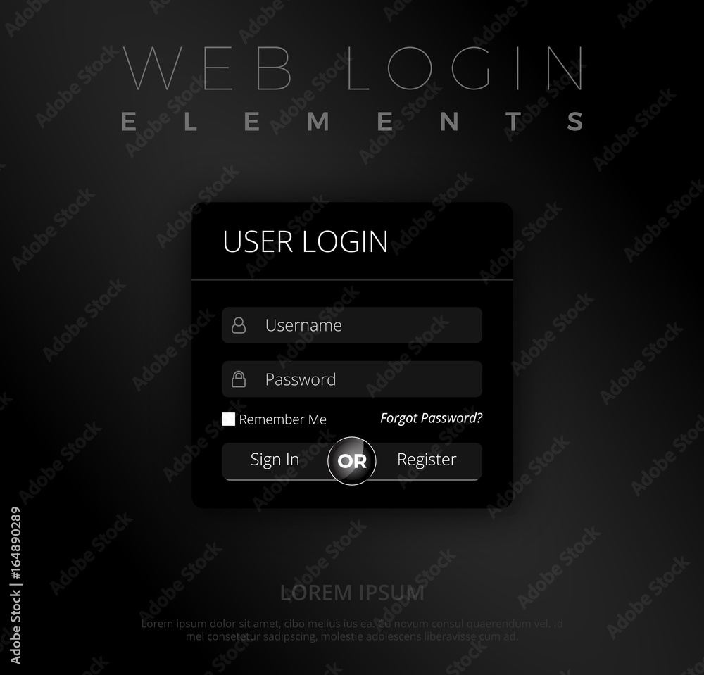 Photo & Art Print User login Vectorial Design, Zander