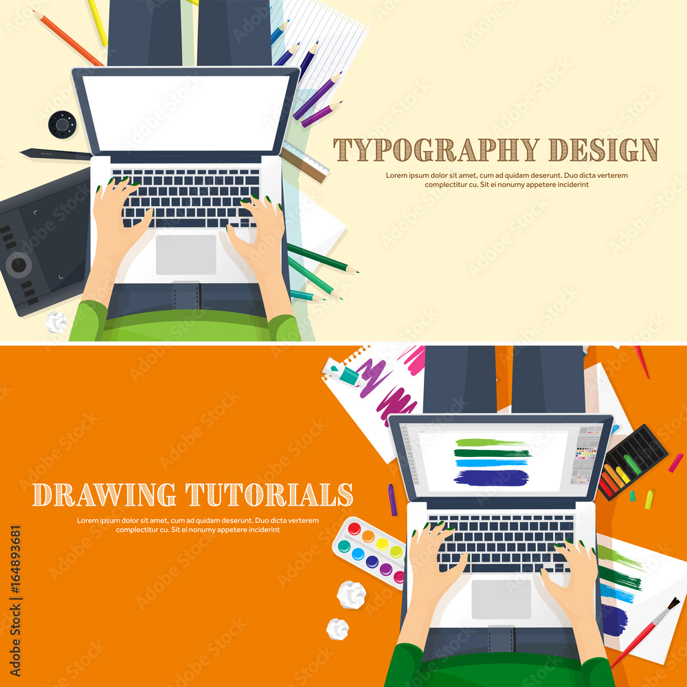 Graphic web design. Drawing and painting. Development. Illustration ...