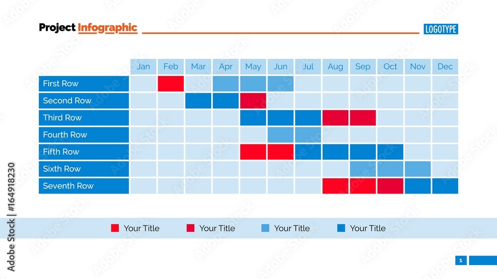 Gant Chart Infographic Template Stock Vector | Adobe Stock