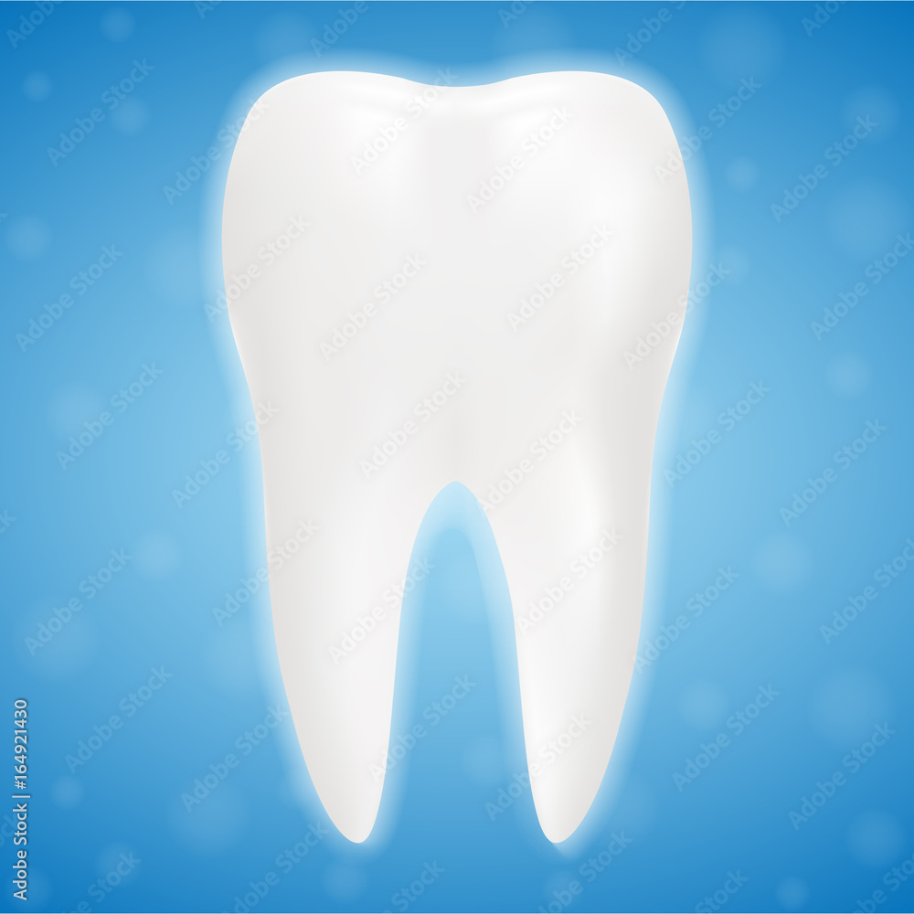 Clean And Glossy 3d Realistic Teeth Isolated On A Background. Realistic ...