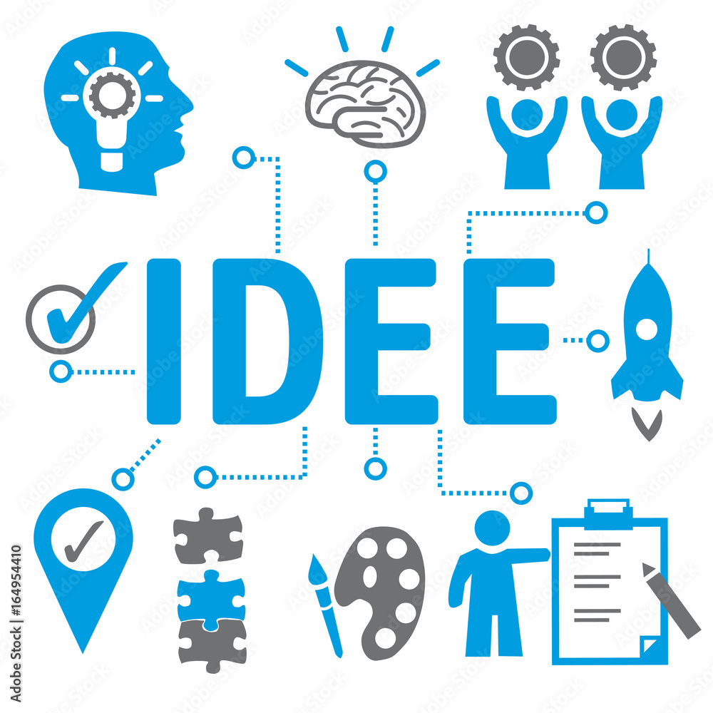 Kreativität und Ideen - icons und Symbole Stock-Vektorgrafik | Adobe Stock