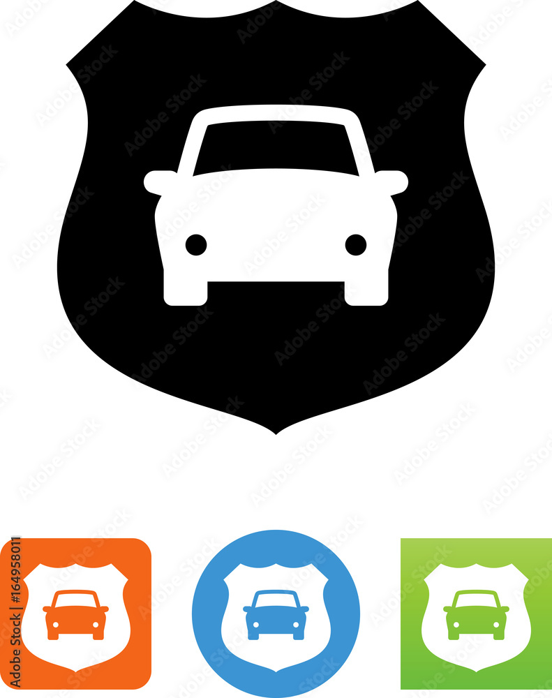Car Shield Icon - Illustration Stock Vector | Adobe Stock