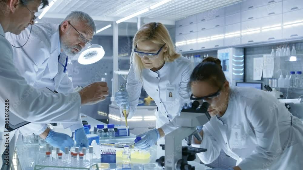 Team of Medical Research Scientists Work on a New Generation Disease ...