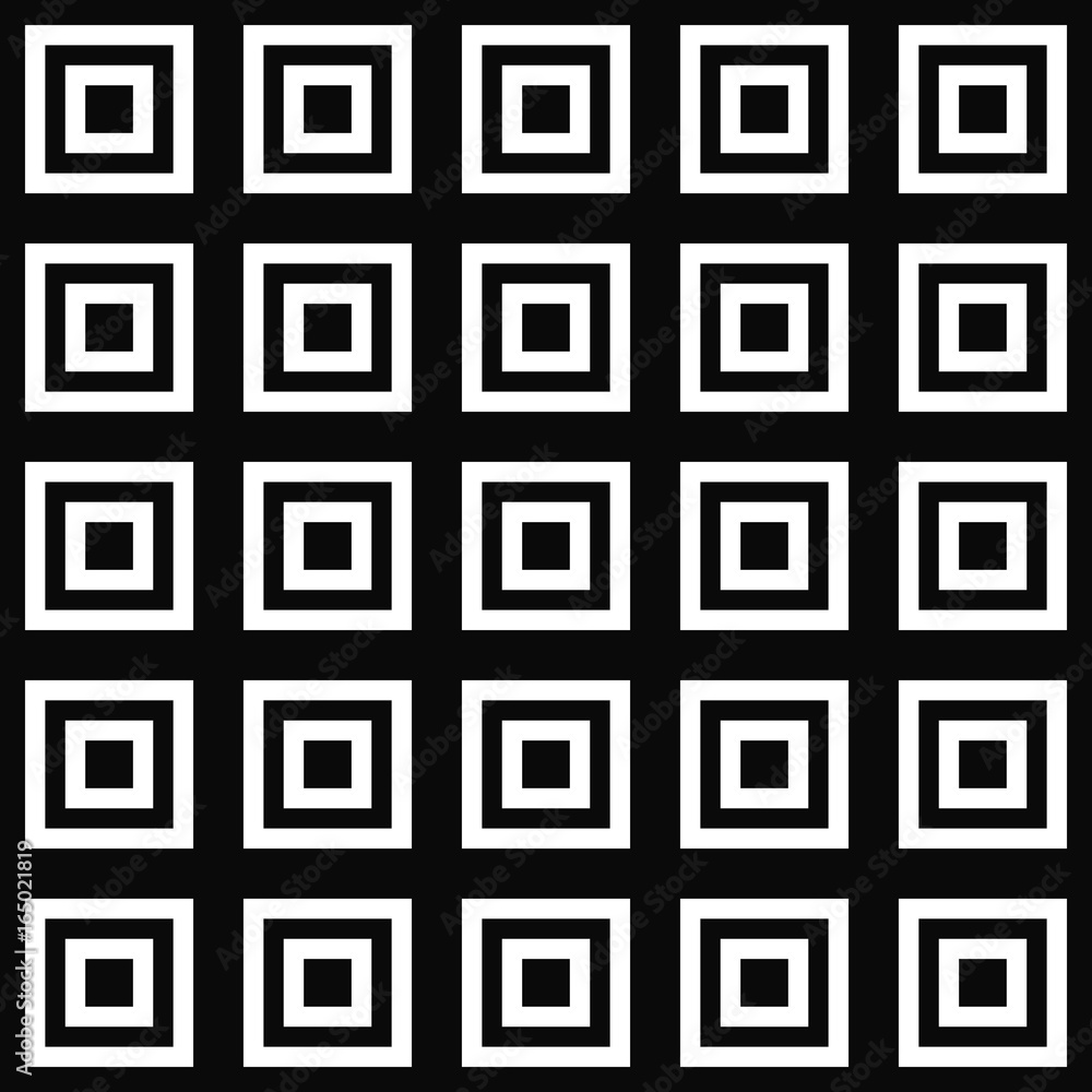 Square Geometric Patterns Black And White