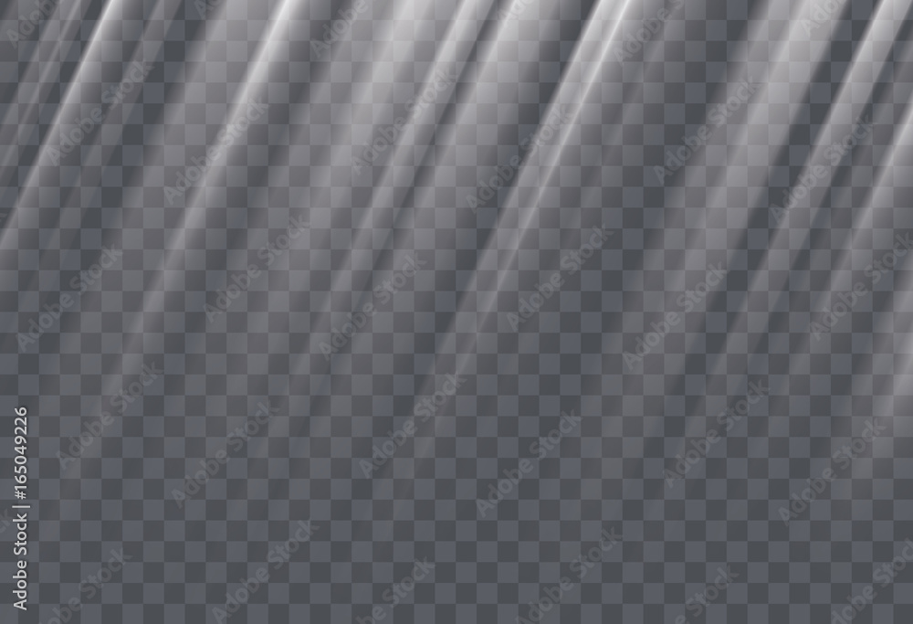 White sun rays and glow light effect on transparent background. Vector ...