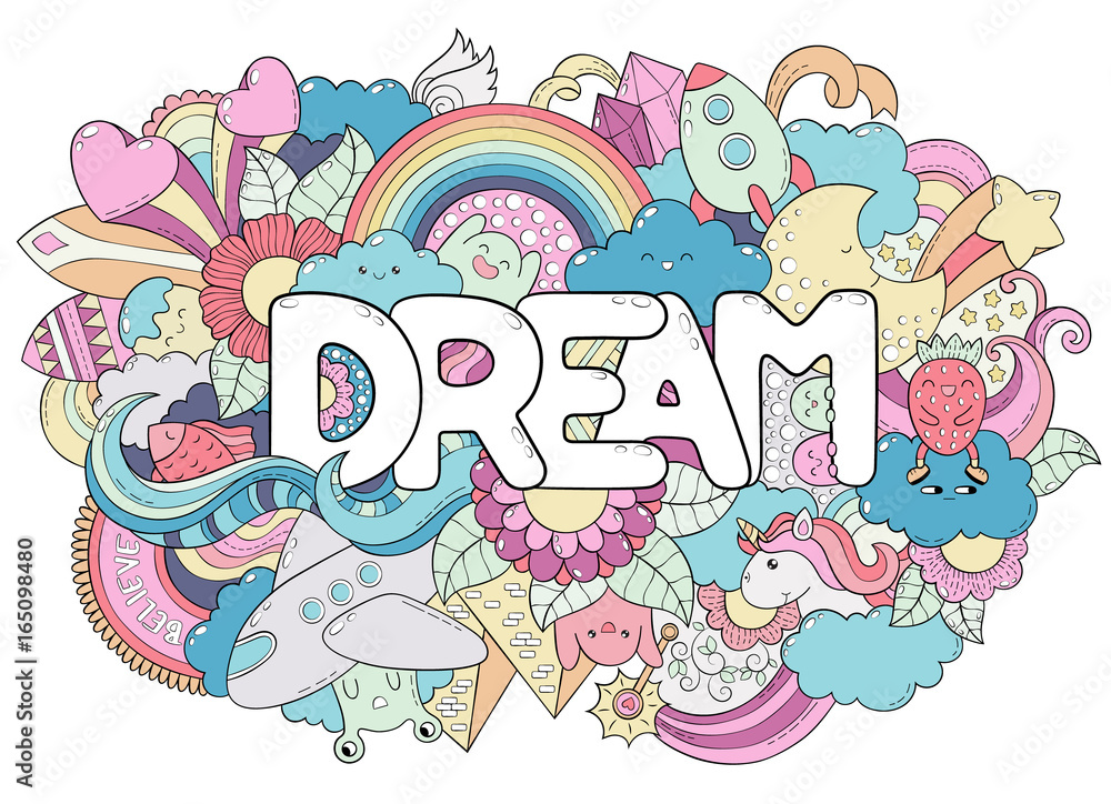 Abstract background with text dream. Texture for typography. Template ...
