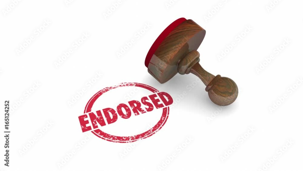 Endorsed Product Stamp Word Endorsement 3d Animation Stock Video ...