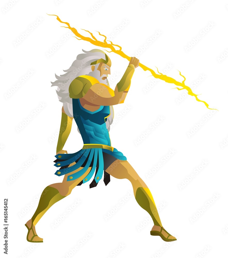 Cartoon Jupiter God