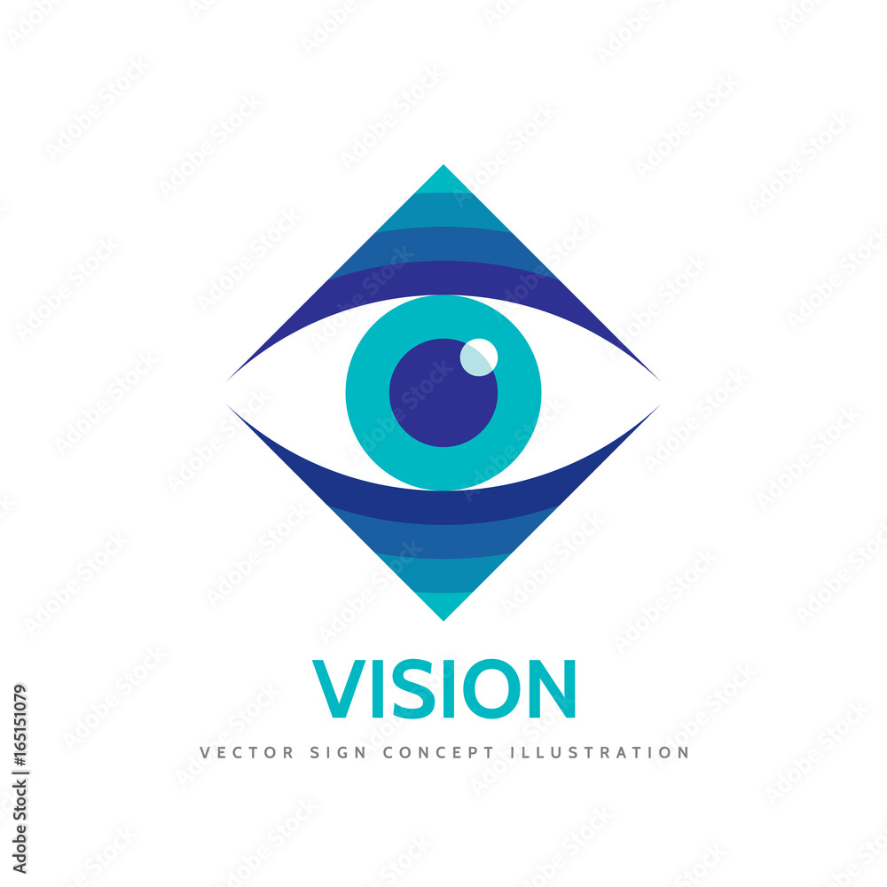 Vision - vector logo template concept illustration. Human eye. Medicine ...