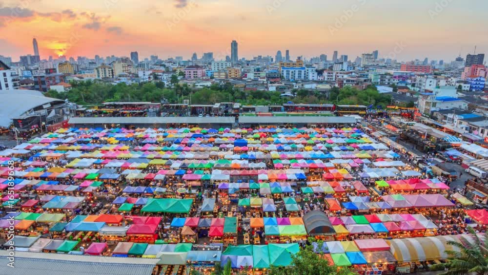 The Train Night Market Ratchada, also known as Talad Nud Rod Fai, is a ...