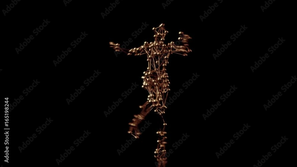 Abstract human performs a dance routine Stock Video | Adobe Stock