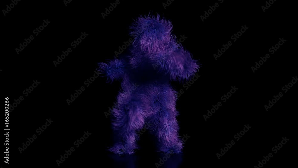 Vidéo Stock Highly realistic animation of a creature celebrating a ...