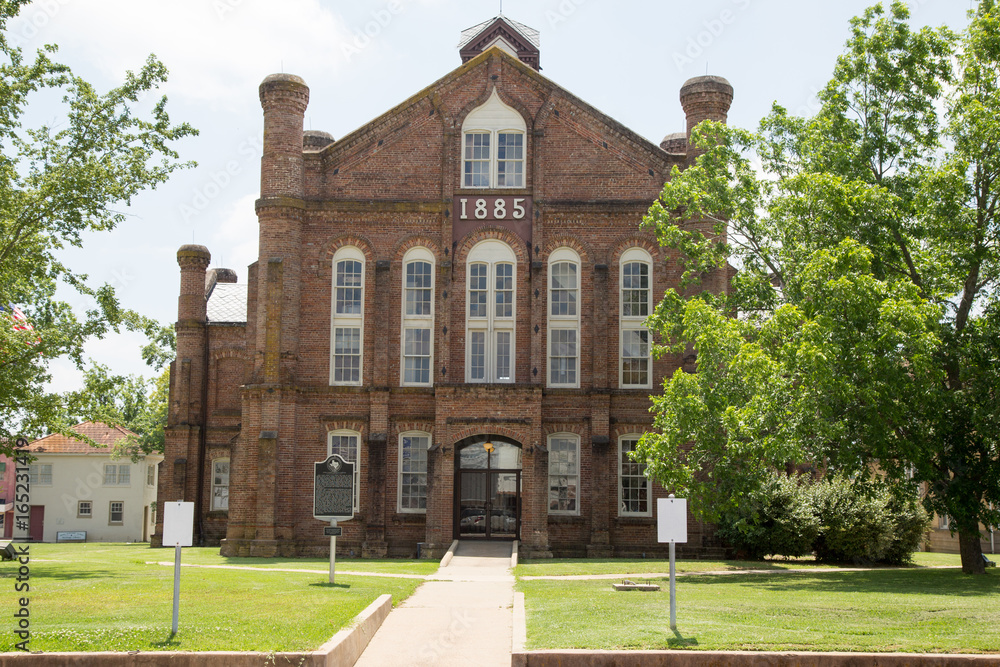 courthouse, texas, building, architecture, brick, old, sky, historic ...