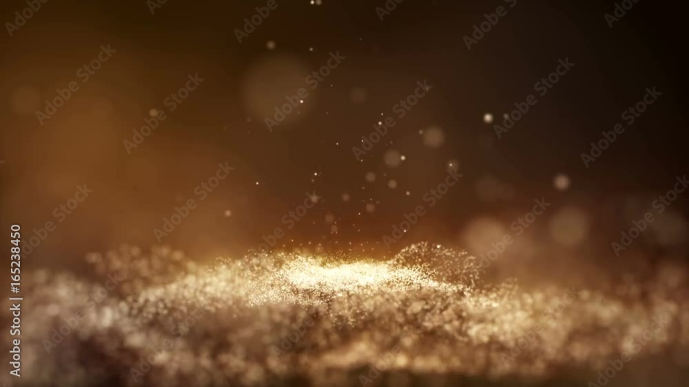 Gold orange abstract animation background with moving and flicker ...