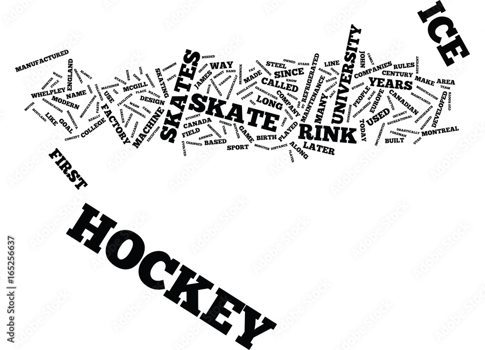 THE ORIGIN OF ICE HOCKEY Text Background Word Cloud Concept Stock ...
