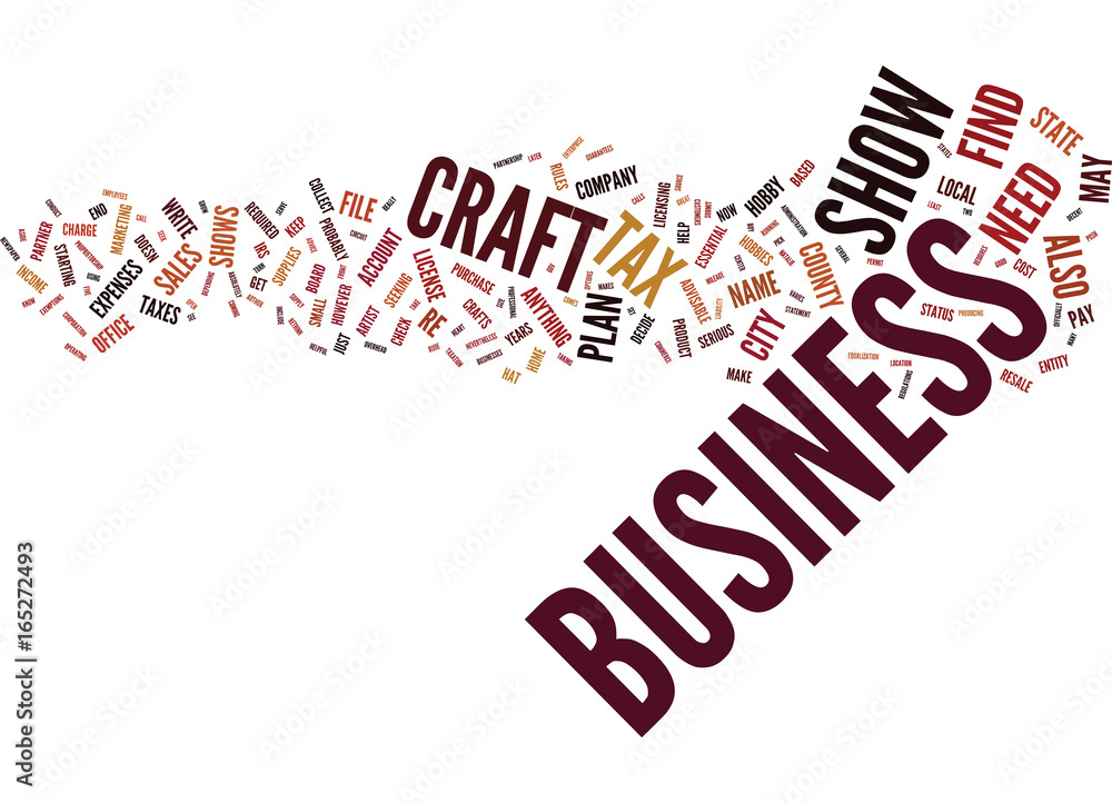 THE BUSINESS SIDE OF CRAFT SHOWS Text Background Word Cloud Concept ...