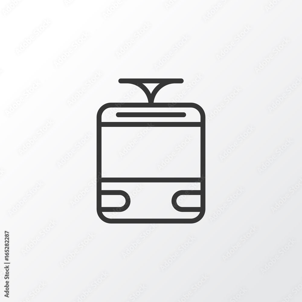 Tram Icon Symbol. Premium Quality Isolated Streetcar Element In Trendy ...