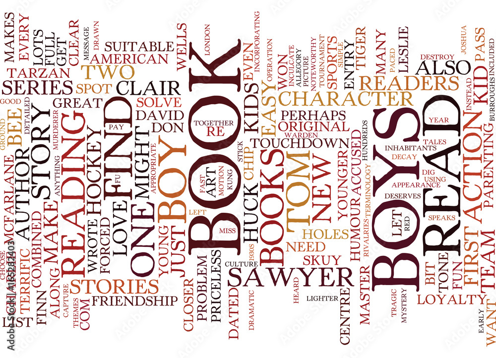 TEN BOOKS EVERY BOY S GOTTA READ Text Background Word Cloud Concept ...