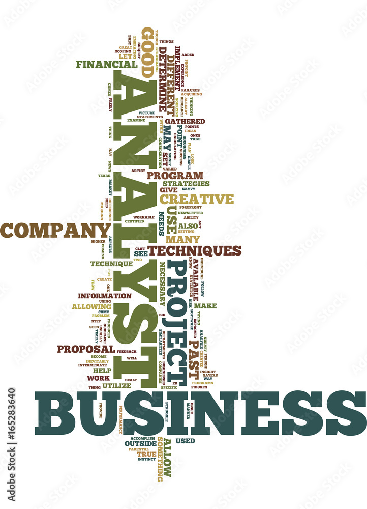 TECHNIQUES AVAILABLE TO BUSINESS ANALYST Text Background Word Cloud ...