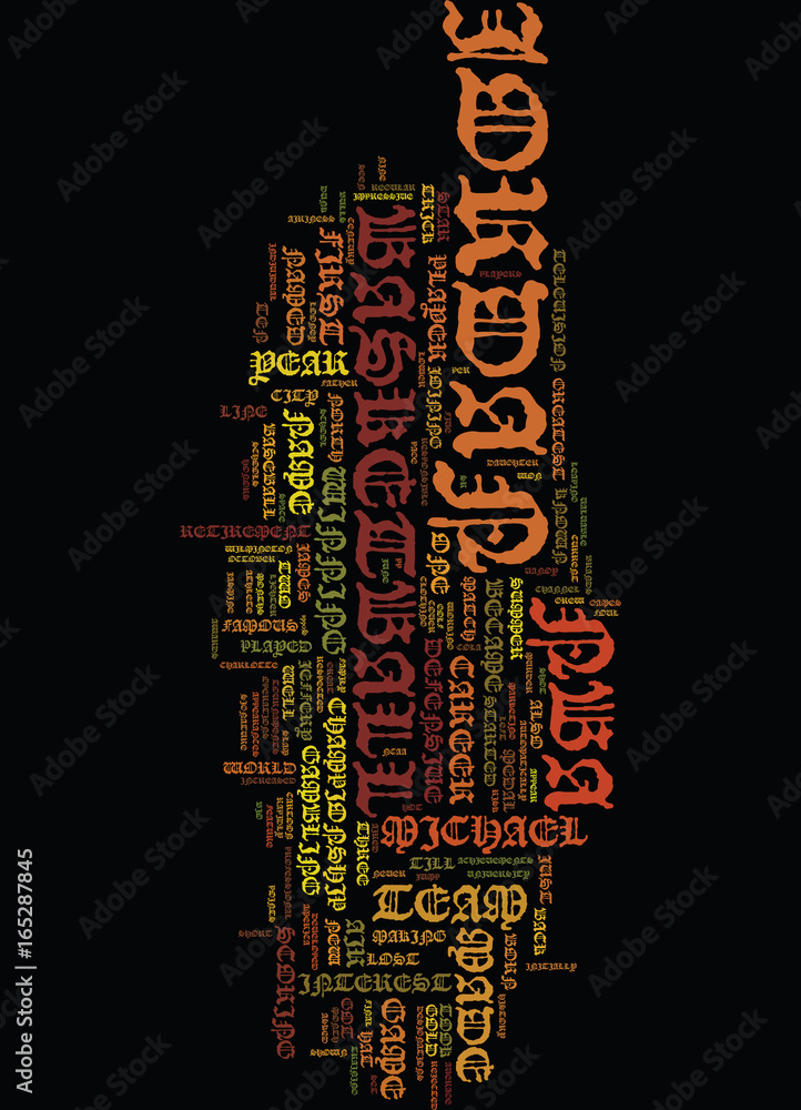 MICHAEL JORDAN A SHORT BIO Text Background Word Cloud Concept Stock ...