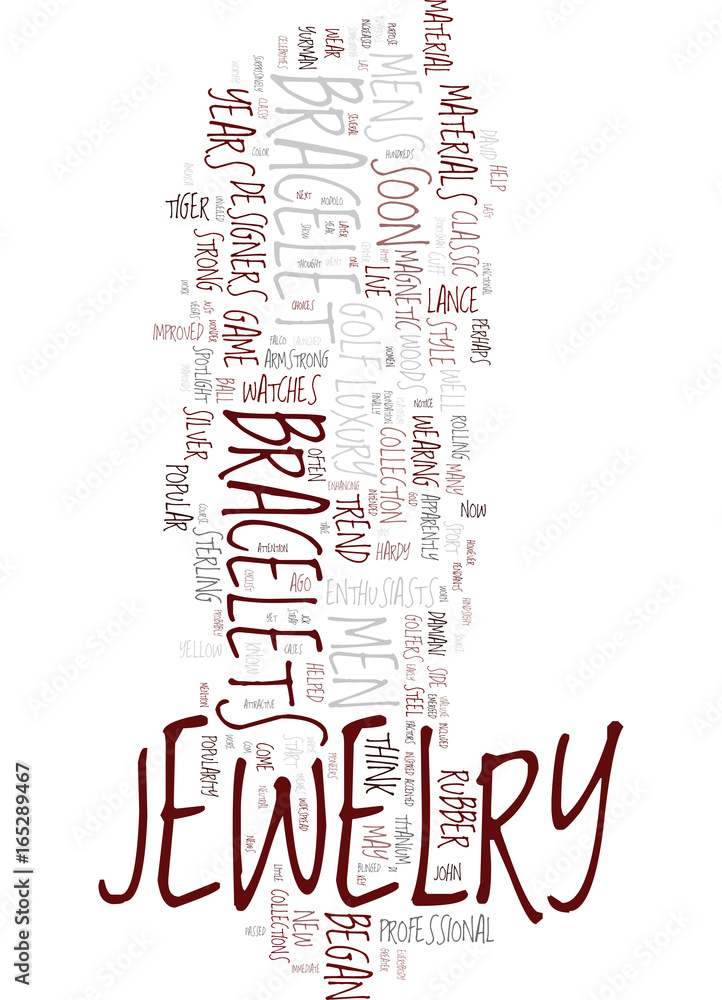 MENS JEWELRY IN CLASSIC AND NEW MATERIALS Text Background Word Cloud ...