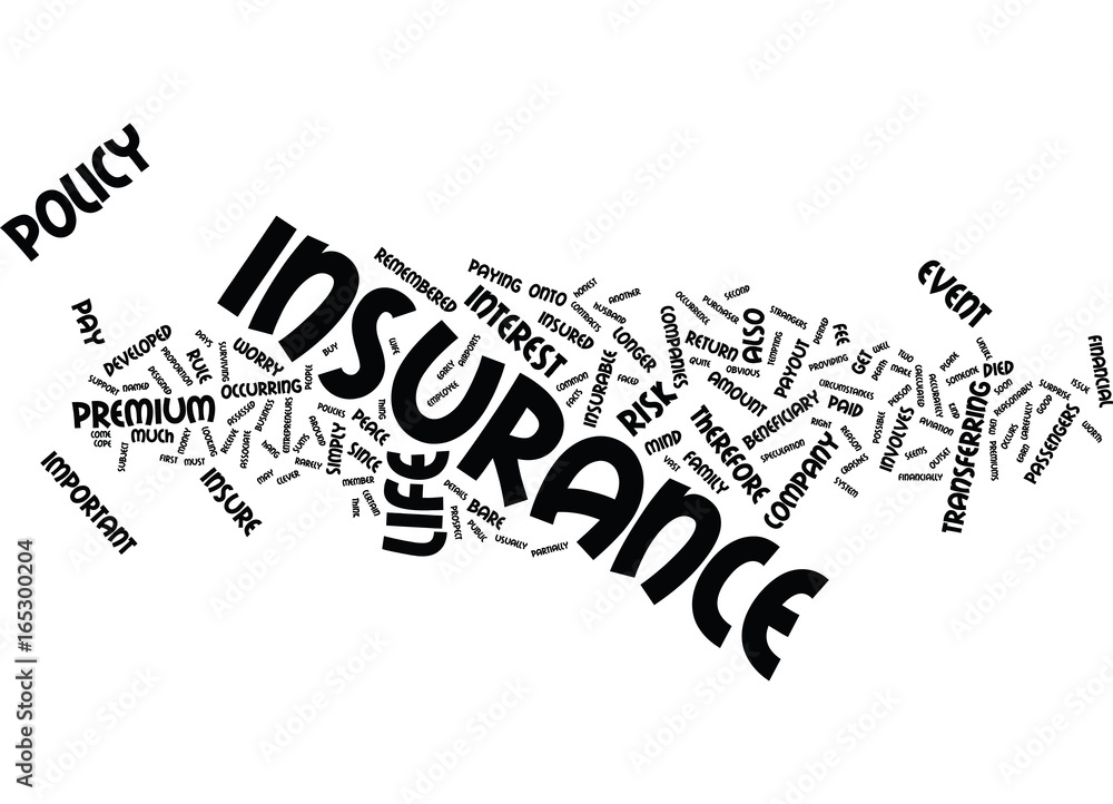 Poster LIFE INSURANCE THE FACTS Text Background Word Cloud Concept ...