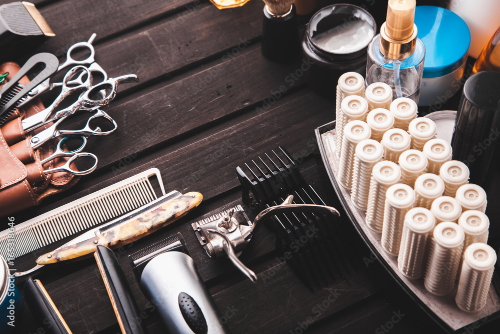 Beautiful professional tools professional Barber kits, scissors, a ...