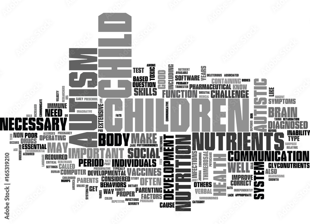 IS MY CHILD AUTISTIC HOW CAN I TELL Text Background Word Cloud Concept ...
