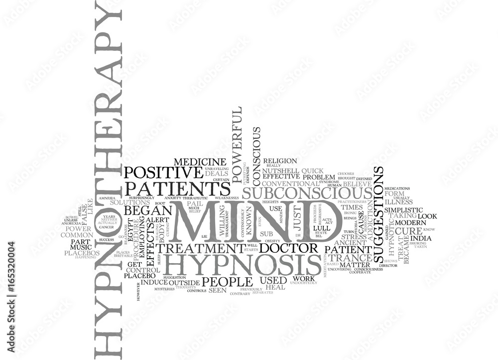 IS HYPNOSIS A CIRCUS ACT Text Background Word Cloud Concept Stock ...