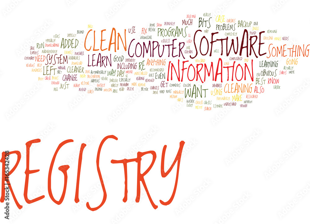 FIX YOUR COMPUTER HOW TO CLEAN REGISTRY Text Background Word Cloud ...