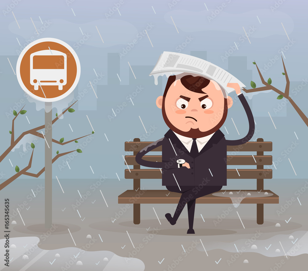 Nervously Waiting Cartoon