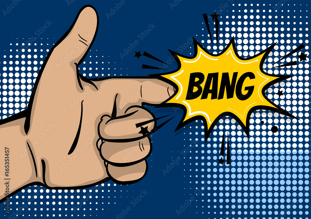 Cartoon Bang Sign
