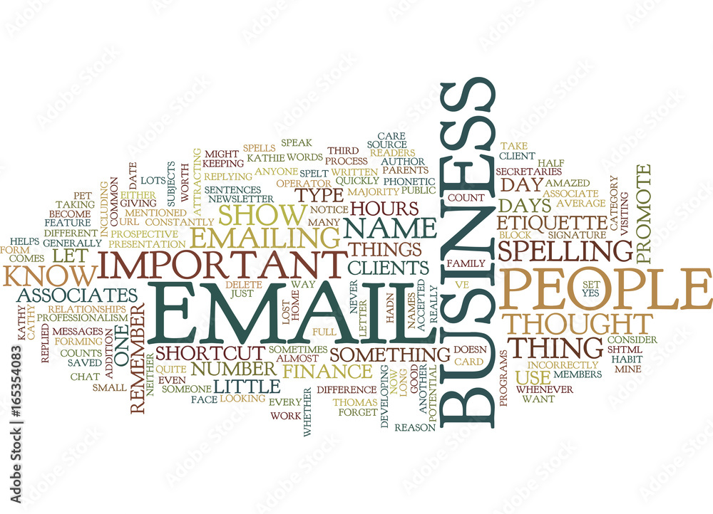 EMAIL ETIQUETTE V Text Background Word Cloud Concept Stock Vector ...