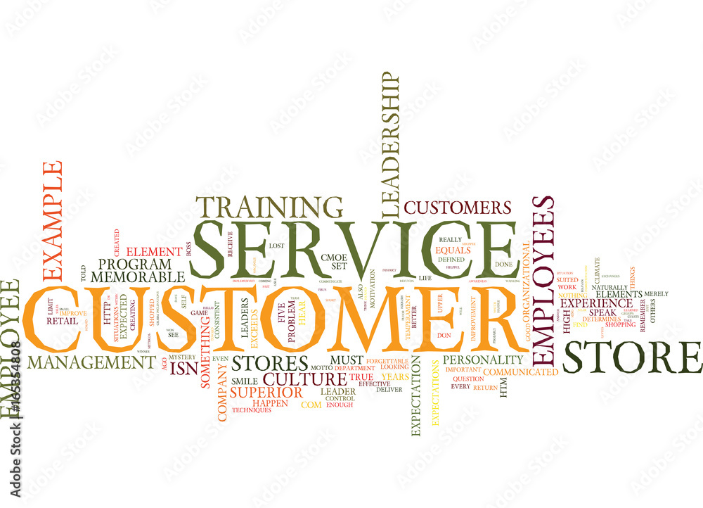ELEMENTS TO CUSTOMER SERVICE A FRESH LOOK Text Background Word Cloud ...
