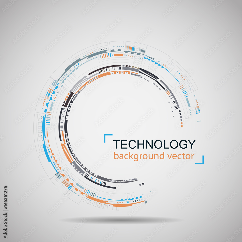 Abstract technology Background. Digital network and hightech concept ...