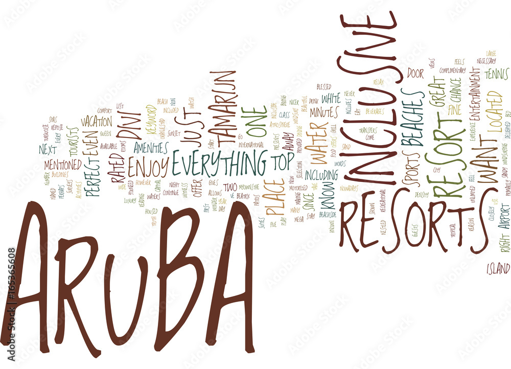 ARUBA RESORTS Text Background Word Cloud Concept Stock Vector | Adobe Stock
