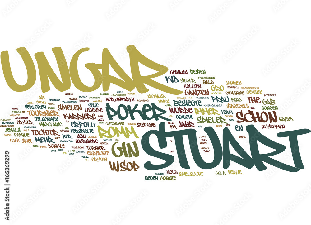 THE KID DIE LEGENDE DES STUART UNGAR Text Background Word Cloud Concept ...