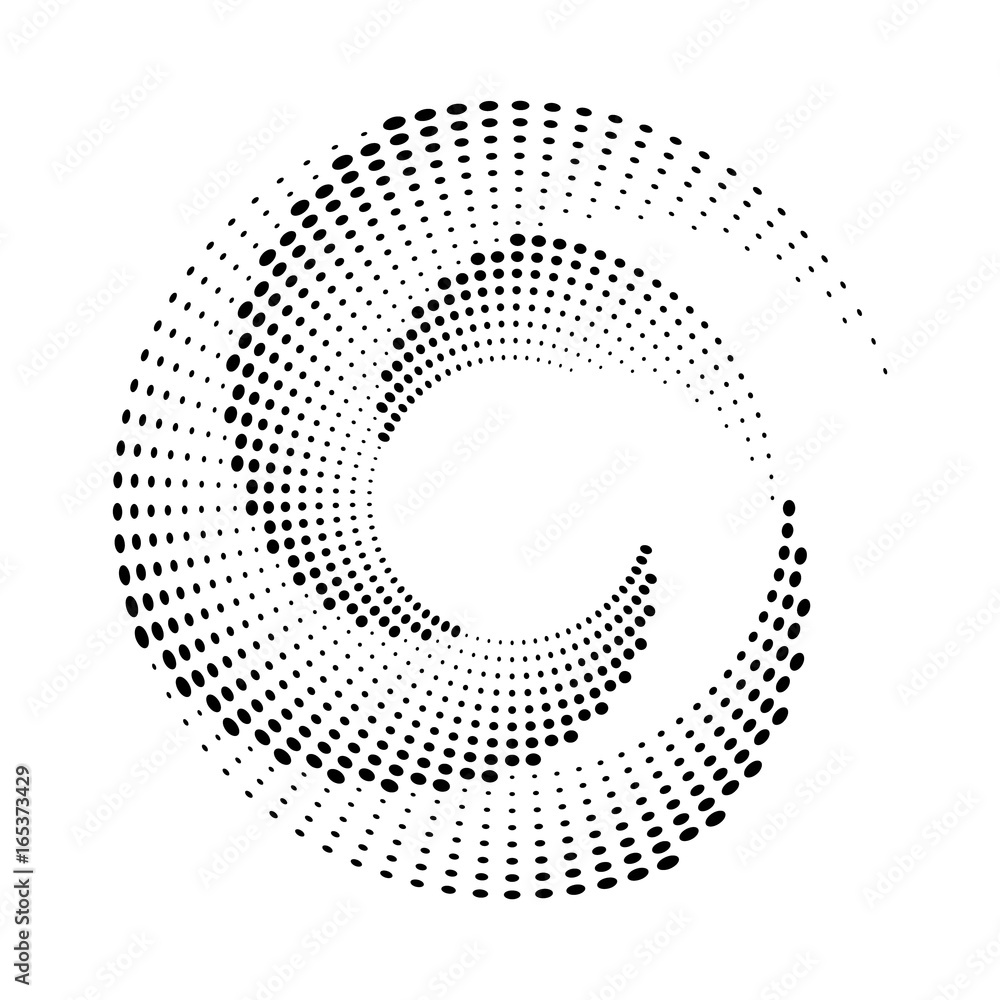 Halftone Dots Circle Texture Abstract Circle Background Vector Geometric Pattern Stock Vector