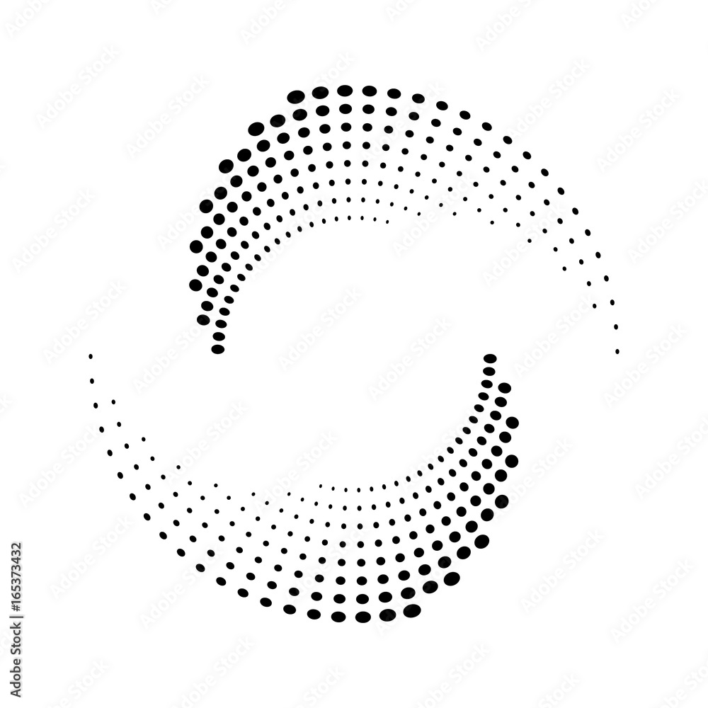 Halftone dots circle texture. Abstract circle background. Vector ...